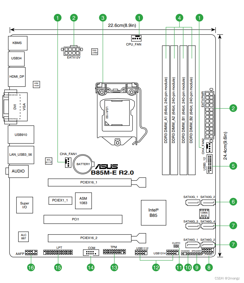 华硕B85M-E主板图解_华硕b85e主板图解-CSDN博客