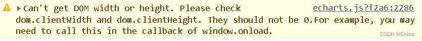 Echarts报错 : Can‘t Get Dom Width Or Height Please Check Domclientwidth And Domechartsjs2286