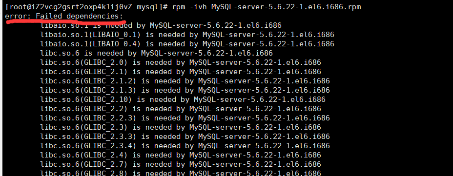安装MySQL出现error:Failed dependencies错误_error: failed dependencies: ld-linux-aarch64.so.1(-CSDN博客