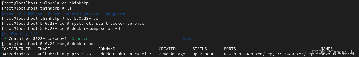 Thinkphp5.0.23 rce（远程代码执行）的漏洞复现_thnikphp 5.0.23 rce-CSDN博客