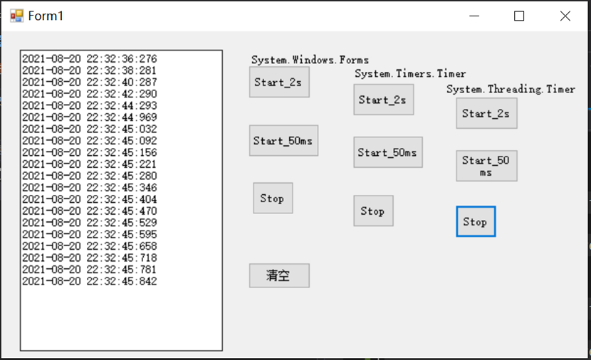 C# 4. 三种定时器实测数据_c# system.timers.timer精度-CSDN博客