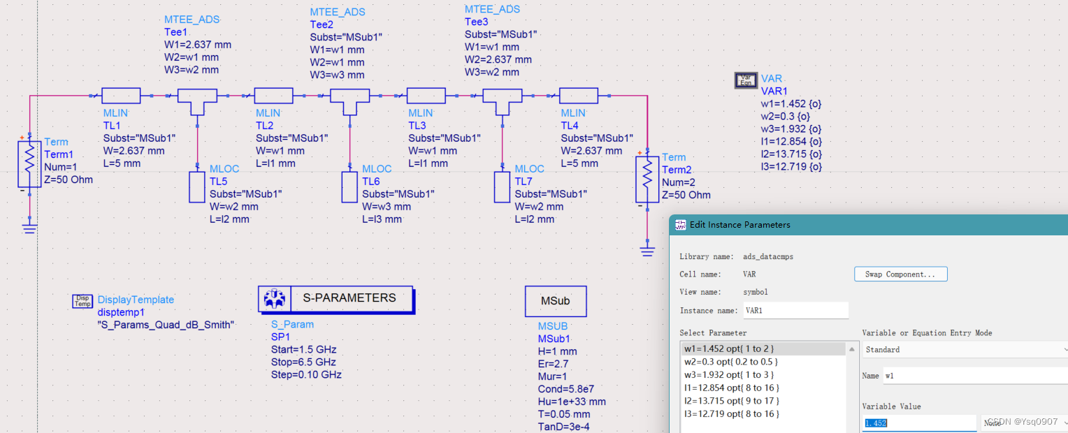 ADS入门学习笔记——微带短截线带阻滤波器设计_ads怎么加入微带线-CSDN博客
