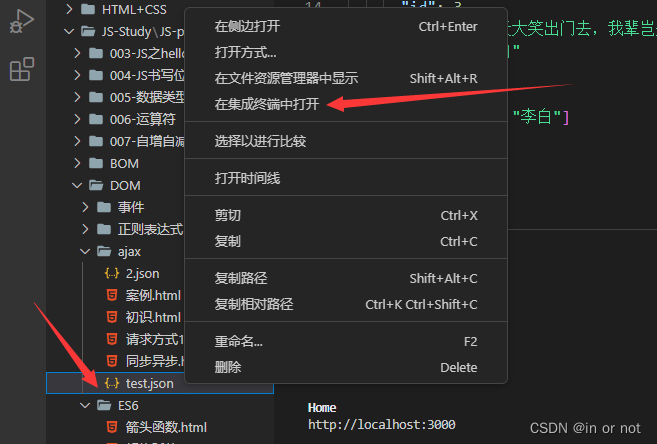 vscode使用json后在浏览器报404not found-CSDN博客