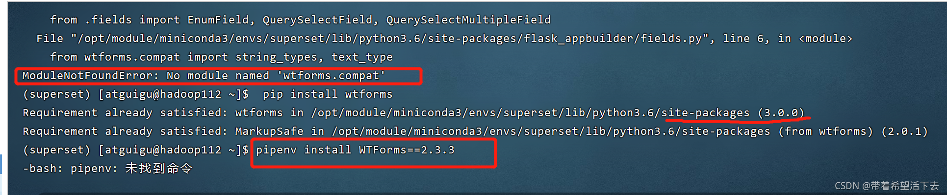 安装superset出现的各种依赖模块找不到 Superset 找不到模块 Csdn博客