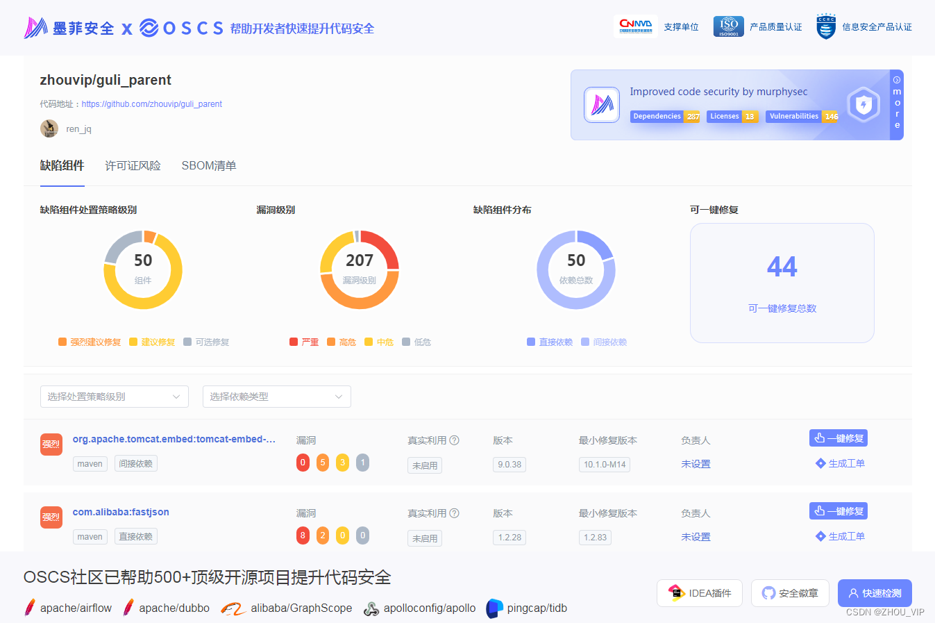 IDEA插件-墨菲安全MurphySec Code Scan_idea 安全性扫描插件-CSDN博客