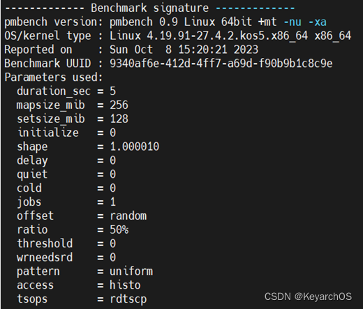 KeyarchOS内存基准测试benchmark之pmbench-CSDN博客