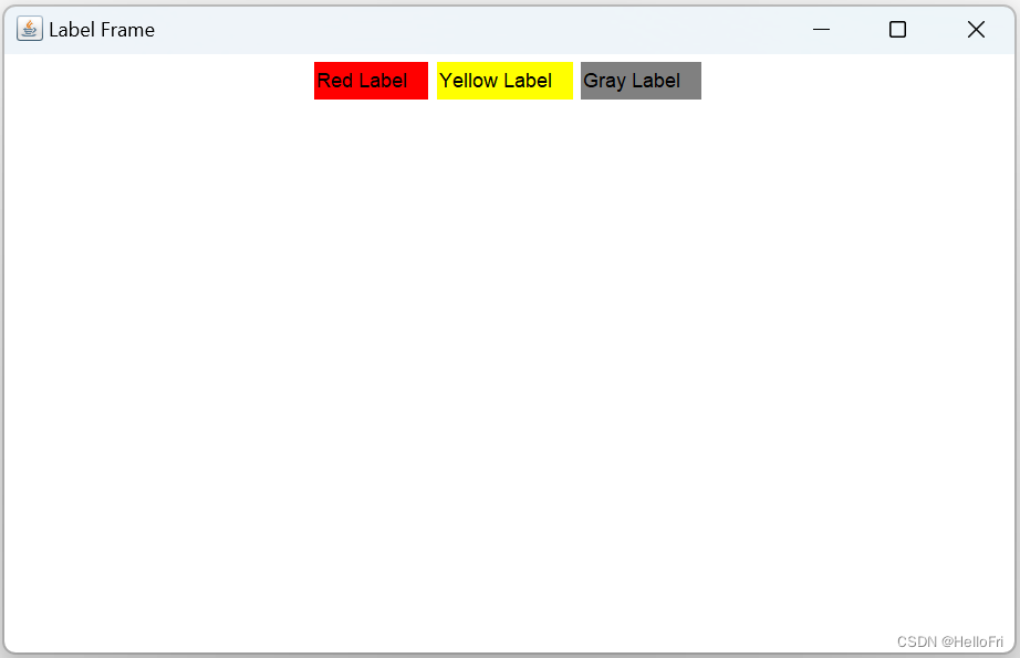 Java图形用户界面设计—三色标签编写程序实现一个窗口包含3个标签其背景分别为红、黄、灰3色并通过implements Csdn博客