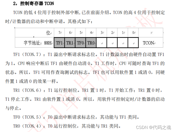 对于51单片机控制寄存器TCON的解释_51单片机tcon-CSDN博客