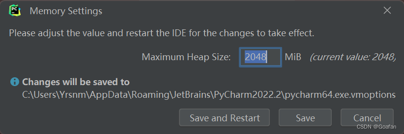 Pycharm报错：the ide running low on memory_pycharm maximum heap size-CSDN博客