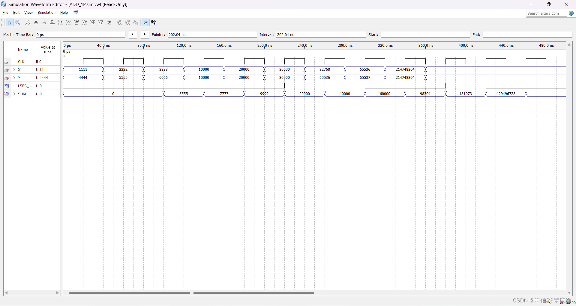 Vhdl 31位流水线加法器的设计与实现vhdl做加法器 Csdn博客 