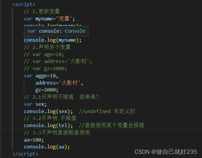 初识js 变量 Csdn博客