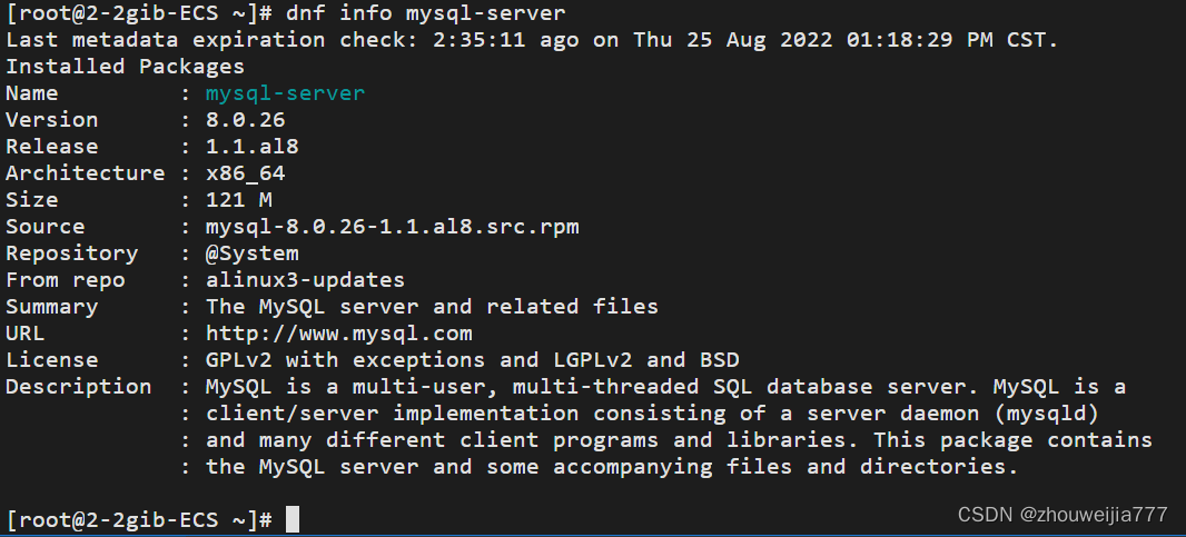 Alibaba Cloud Linux 3安装MySql8.0过程及配置_周周是不一般的码农的博客-CSDN博客_alibaba cloud linux 安装mysql
