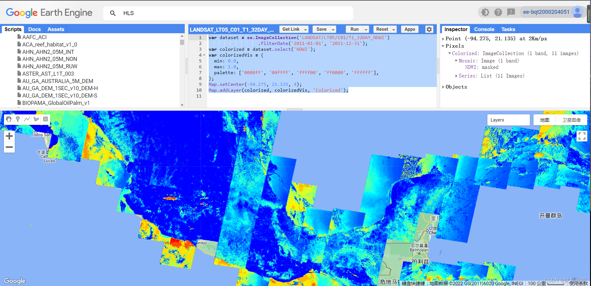AI Earth 开发者模式—— 如何加载影像？以Landsat 5 影像为例_aie python sdk-CSDN博客