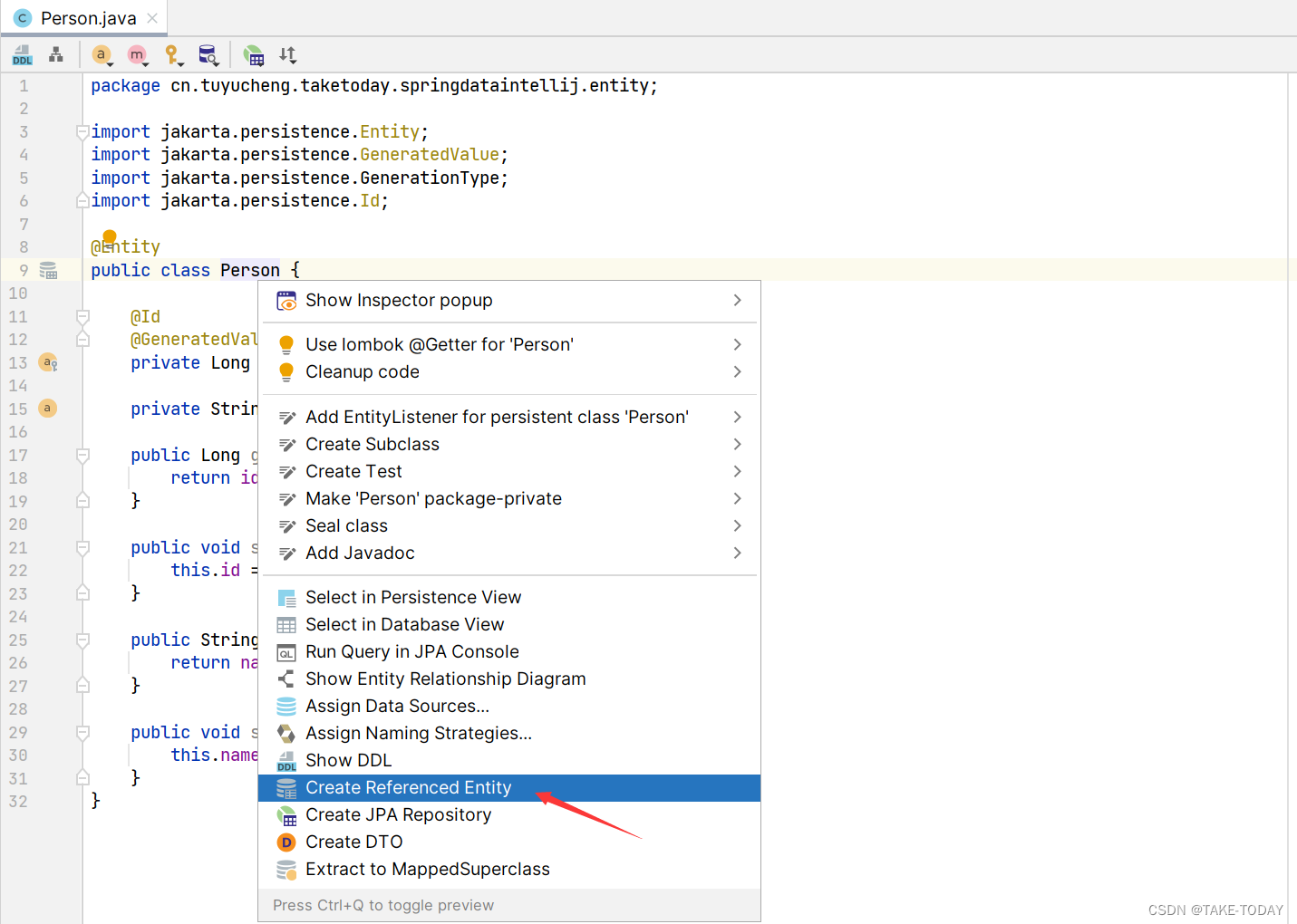 IDEA对Spring Data JPA的强大支持_idea jpa插件-CSDN博客