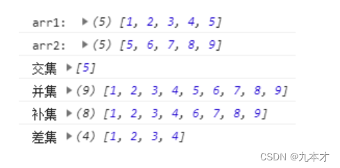 js 获取两个数组的交集，并集，补集，差集_js两个数组取差集-CSDN博客