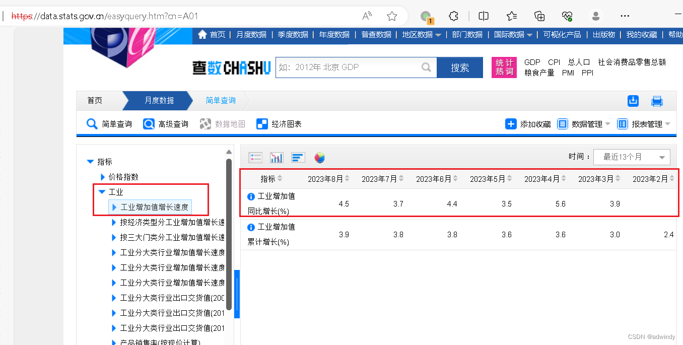 简单的爬虫教程-如何爬取国家统计局工业增加值同比增长数据_爬虫国网数据-CSDN博客
