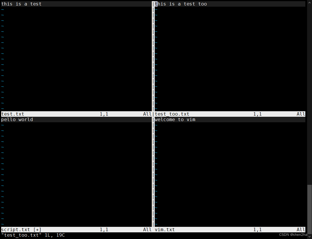 vim 新玩法 之 视图拆分 [ 垂直 & 水平 ]_vim split-CSDN博客