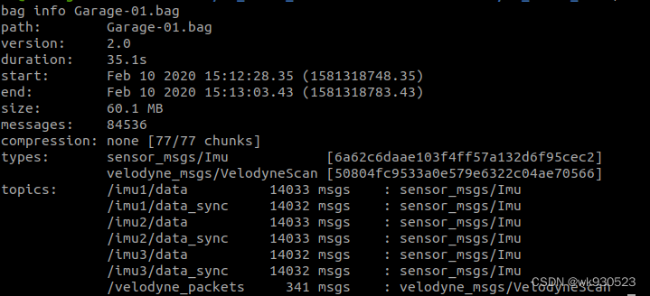 ROS Noetic velodyne_msgs/VelodyneScan类型topic /velodyne_packets转换为sensor_msgs/PointCloud2 ...