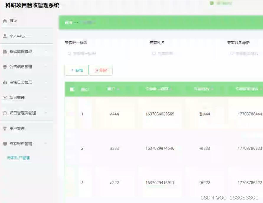 Ssmvuejava科研项目验收管理系统 Csdn博客 