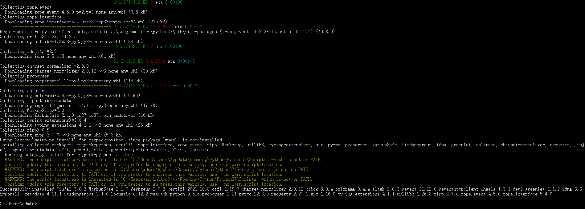 locust的安装_locast pip install 升级-CSDN博客