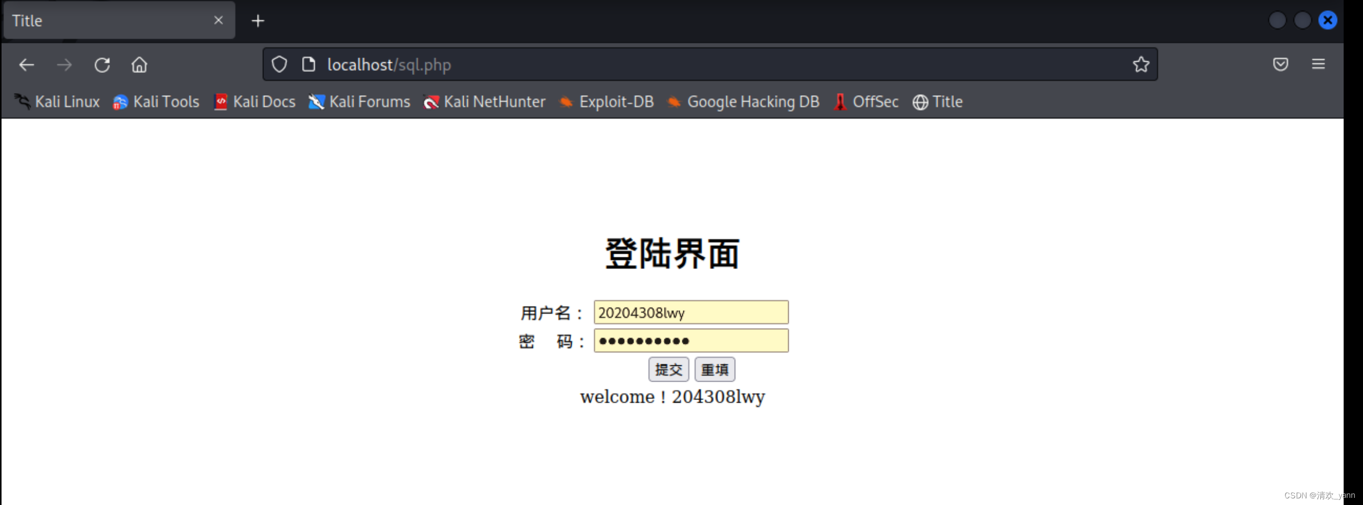 Exp8 Web安全 20204308李文艳_exp8 李文艳-CSDN博客