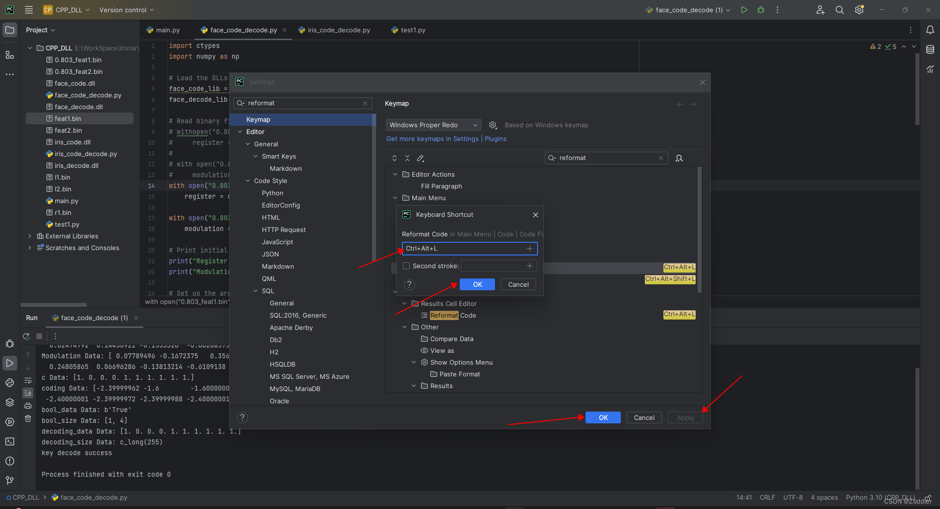 【Windows Pycharm Ctrl+Alt+L键格式化代码失效的原因】_pycharm格式化代码快捷键没反应-CSDN博客