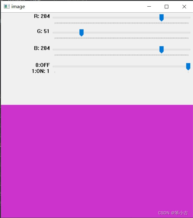 OpenCV学习——实现滑动条式调色板_cv2.createtrackbar-CSDN博客