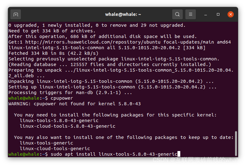 Ubuntu 20.04.5 LTS安装cpupower，userspace模式下控制cpu频率及使用教程-CSDN博客
