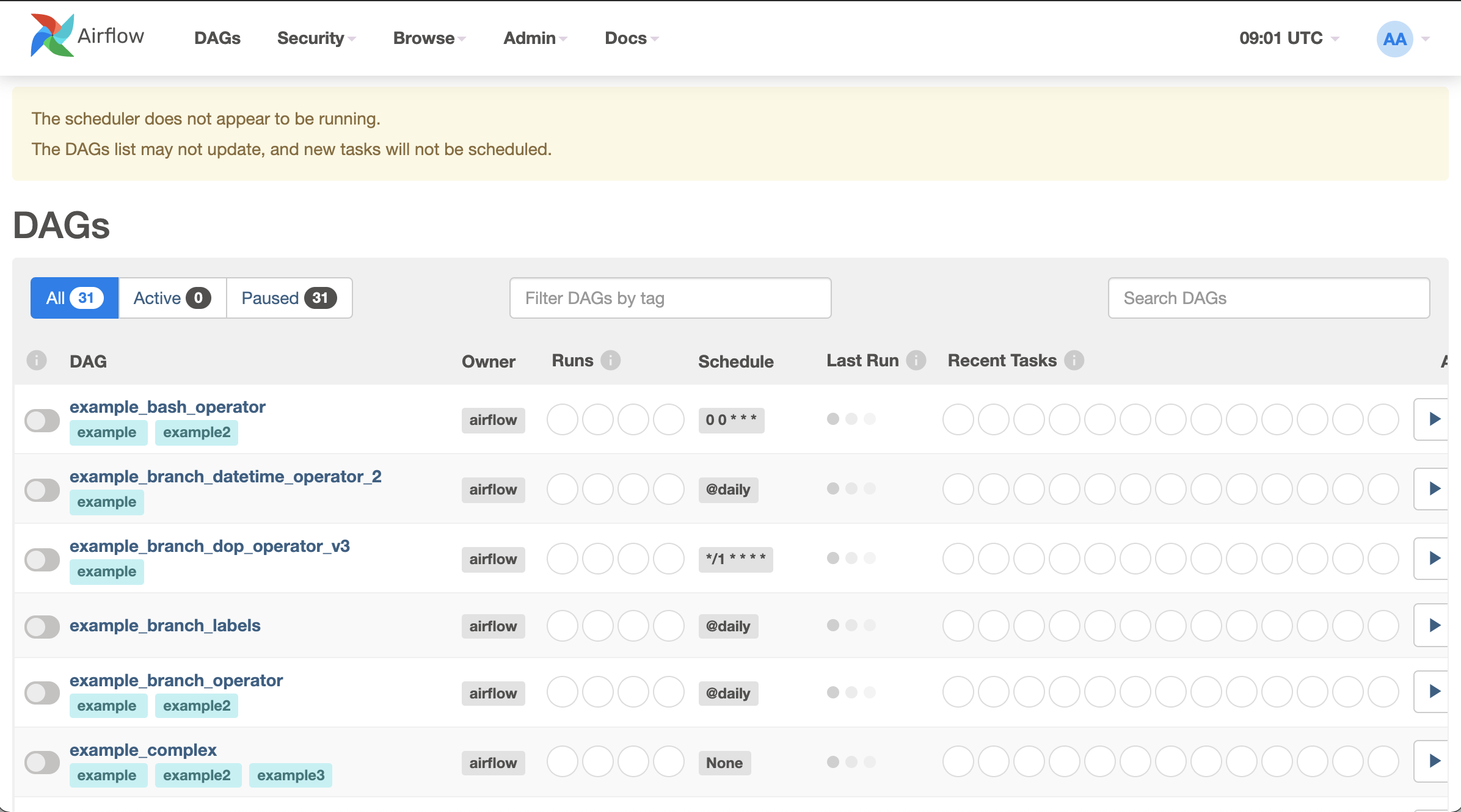 超级详细Airflow2.1最新版本安装及使用——————附带详细步骤_airflow.exceptions.airflowconfigexception: error: -CSDN博客