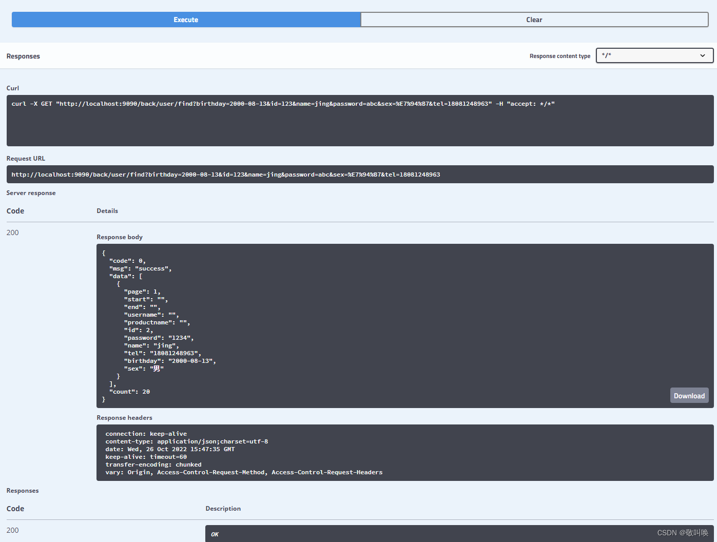 Swagger在springboot中的简单应用 Apiresponse Examples Csdn博客