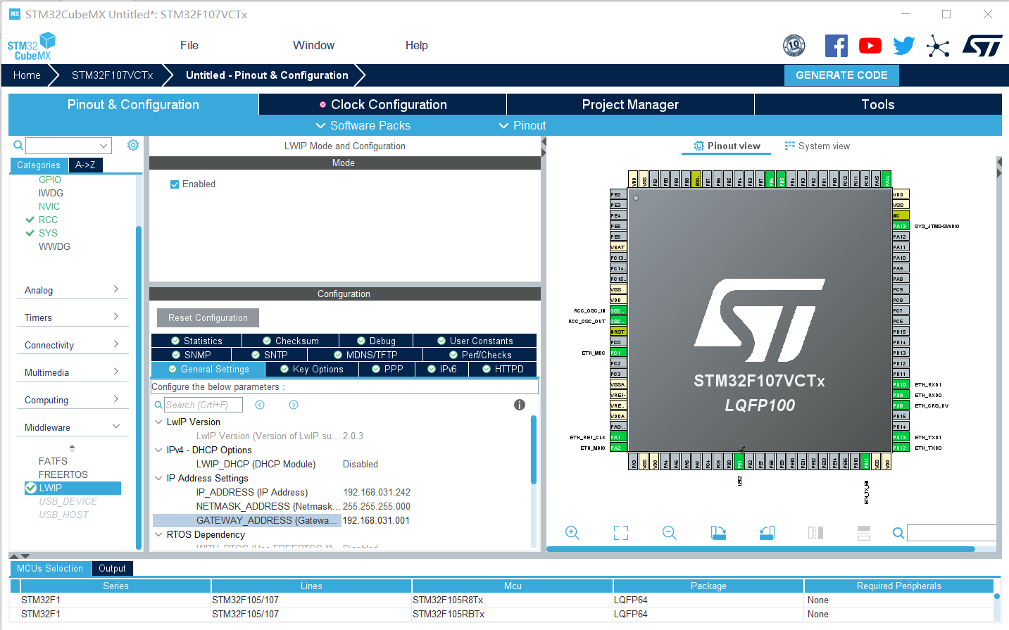 STM32CubeMX+ETH+DP83848+Lwip 成功ping通（基于stm32F107开发板）_基于stm32ip电话开发板-CSDN博客
