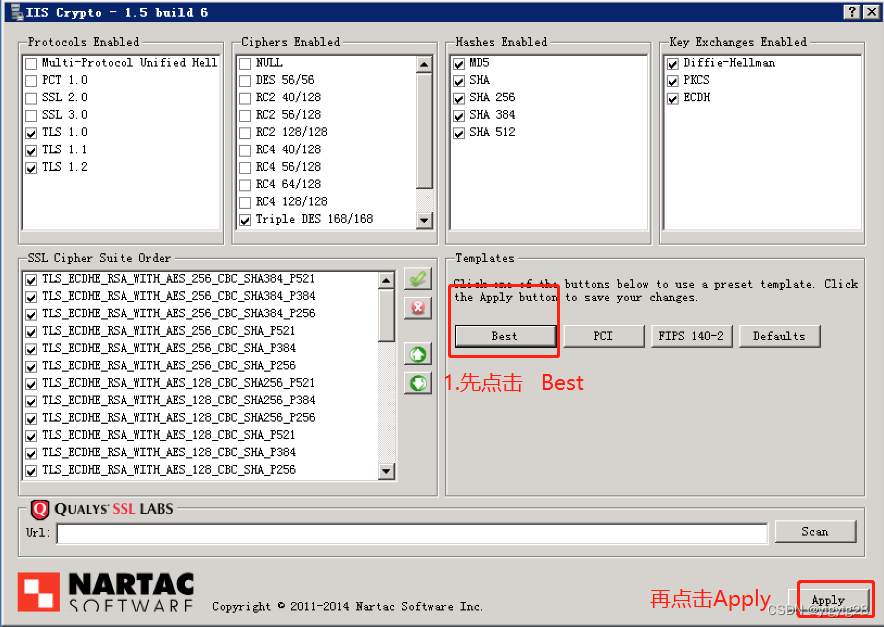 Win2008系统IIS7配置ssl证书，类型绑定https时，主机名为灰色无法填写状态，配置微信小程序时配置TLS1.2及以上版本支持_windows 2008r2 绑定证书后要重启才生效 ...