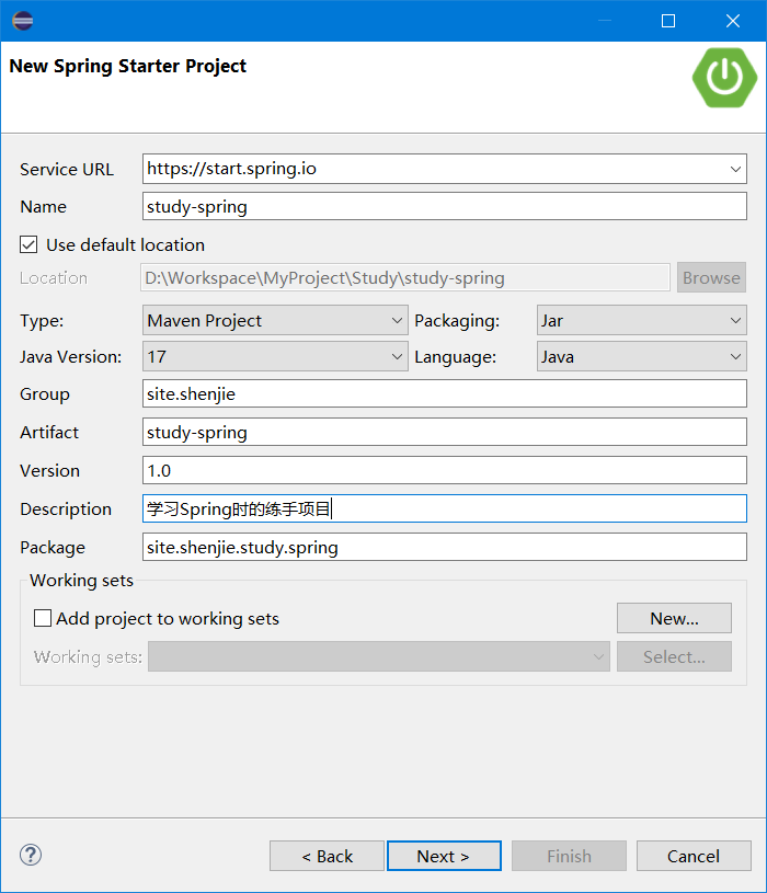 【精选】【Spring实战（第5版）阅读笔记】：Eclipse创建SpringBoot（Maven）项目_eclipse创建 ...