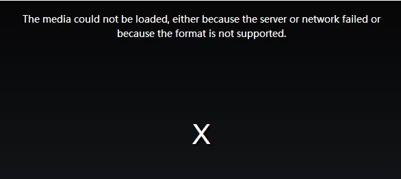 The media could not be loaded, either because the server or network ...