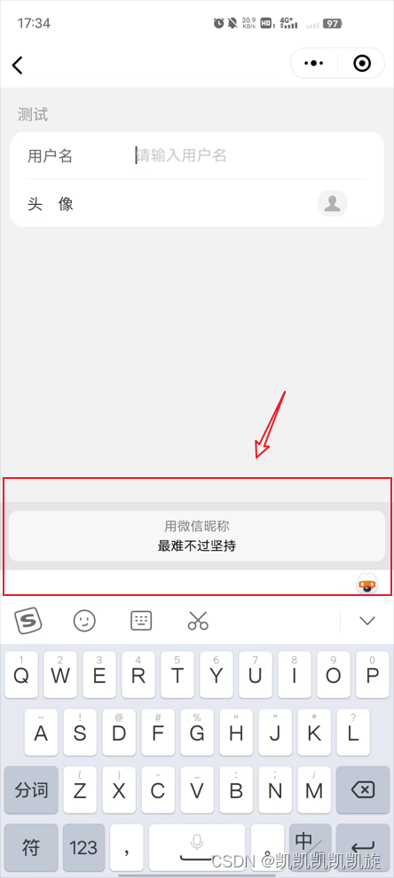 【微信小程序】输入框中获取用户信息已更新：昵称，头像 