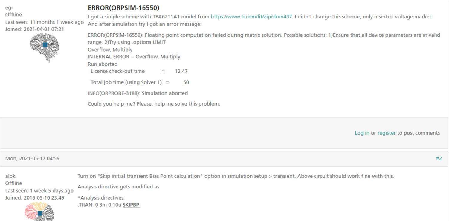 PSPICE仿真自学——子电路相关问题不完全记录_error(orpsim-16551): floating point computation fa_LIN霖七 的博客-CSDN博客