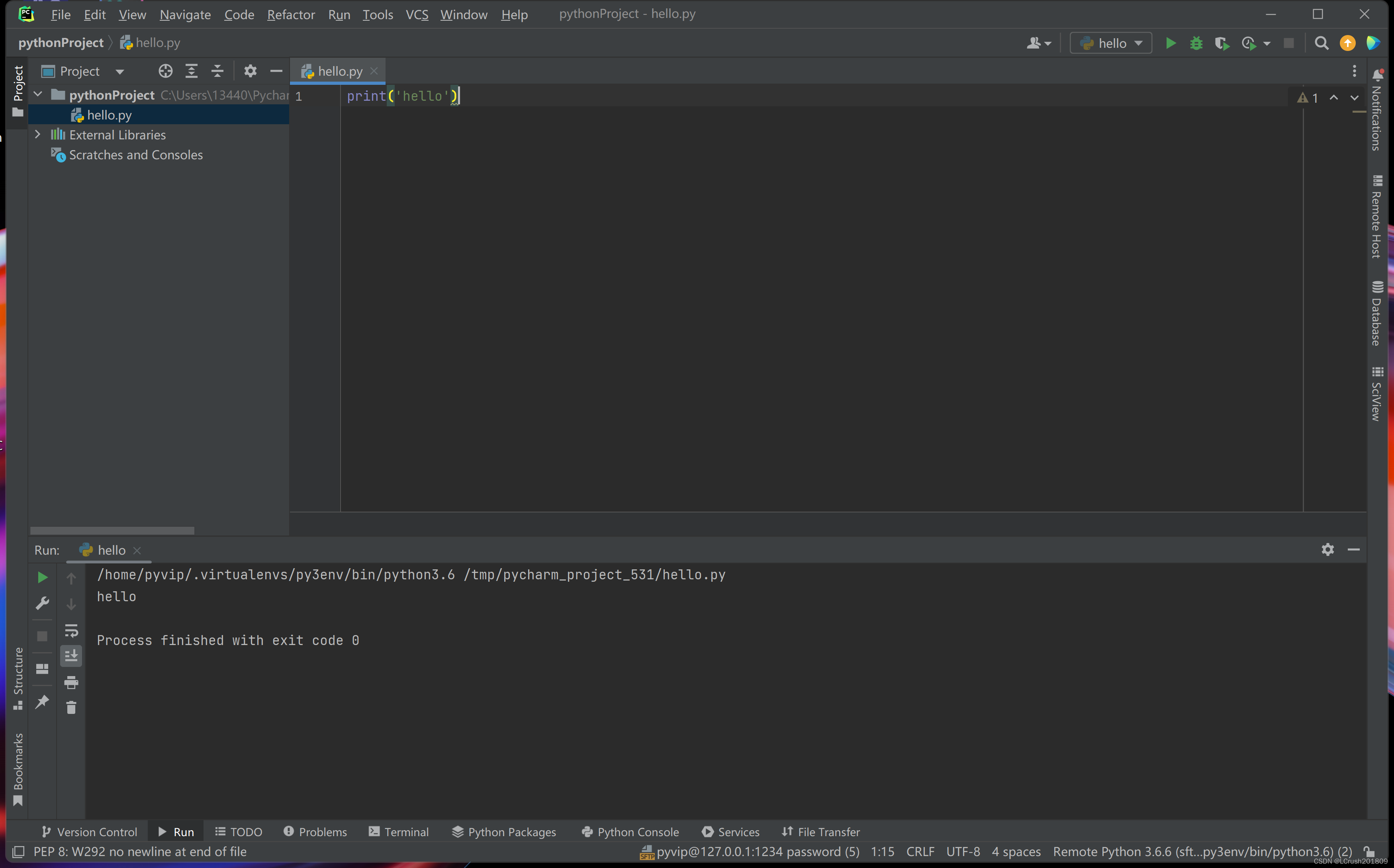 PyCharm2022.3版本连接虚拟机Python环境_pycharm连接虚拟机-CSDN博客