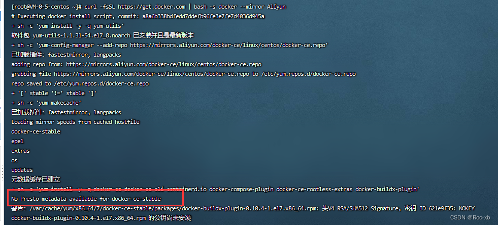 No Presto metadata available for docker-ce-stable_no presto metadata available for docker-ce ...