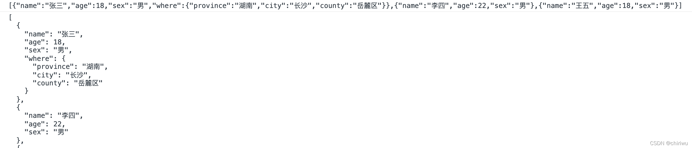 Json字符串格式化显示到页面 Jsonstriny的三个参数 保存json数据到文件显示在一行问题json打开只有一行 Csdn博客 8554