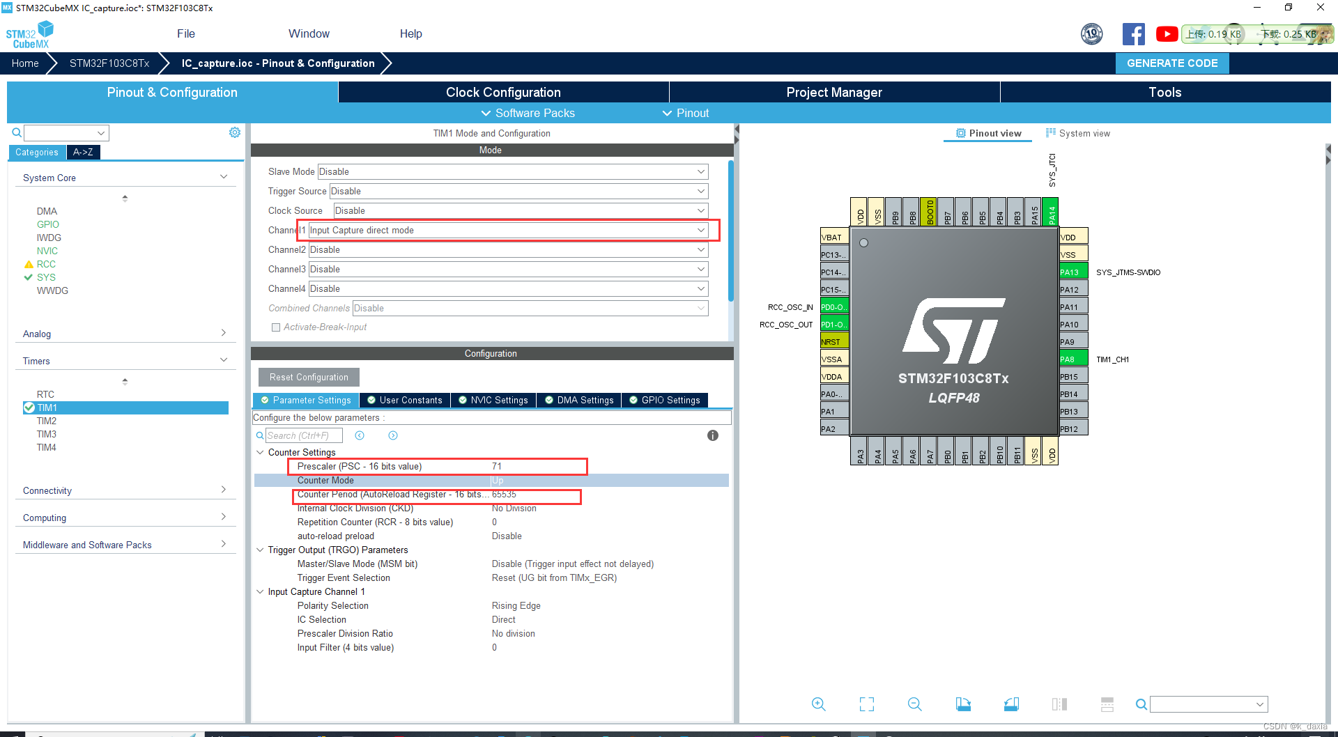 HAL库定时器输入捕获超长高电平（利用pwm，uart）_pwm捕获高电平-CSDN博客
