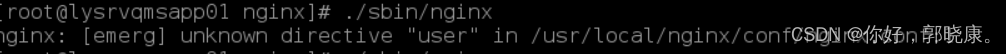 Nginx Emerg Unknown Directive “user“unknown Directive User Csdn博客 