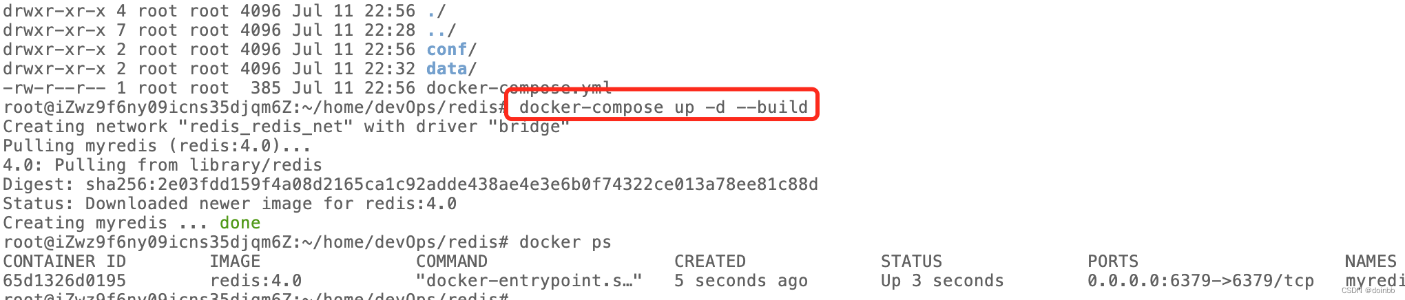Docker安装redis教程 Csdn博客