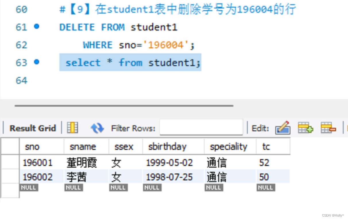 课本P80-85_本关任务:将 student 表中所有学生的总学分加2,空值记录也参加计算。-CSDN博客