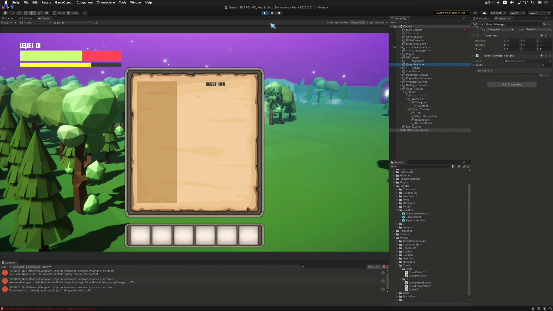 unity 3D RPG高级教程（十三）_unity3d getcomponent null-CSDN博客