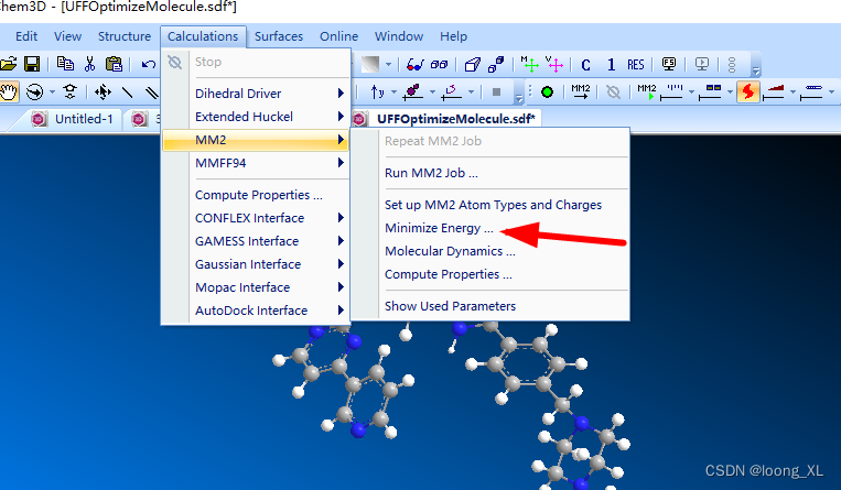 rdkit 力场优化UFFOptimizeMolecule、MMFFOptimizeMolecule；chem3D 3D分子生成；获取分子坐标对象_valueerror: bad ...