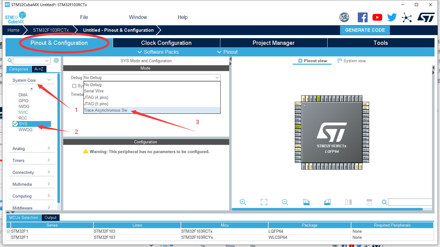 STM32CubeMX笔记（1）--工程建立，生成代码_trace asynchronous sw是什么烧写-CSDN博客