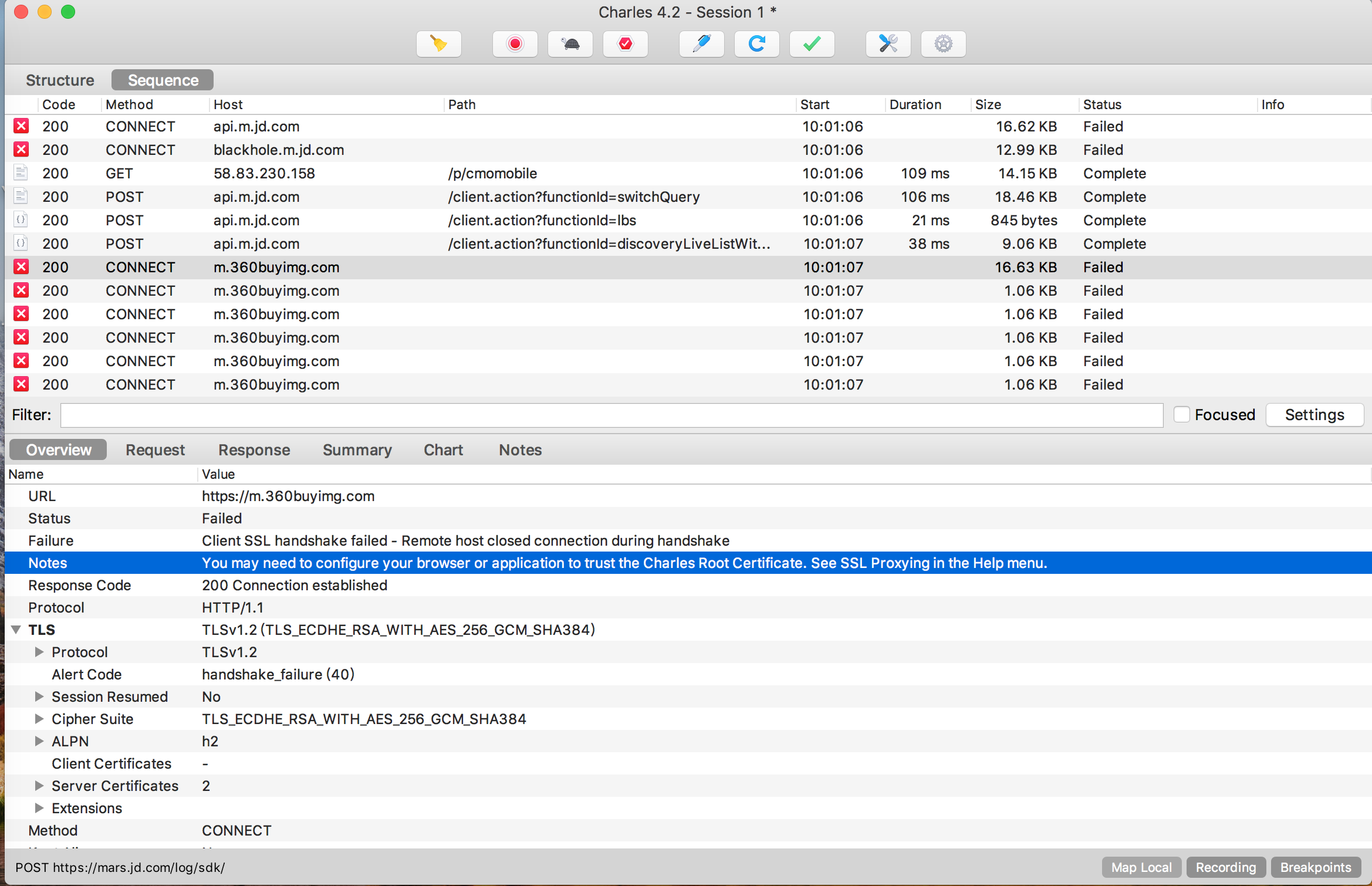 Charles 使用过程中遇到问题_ssl proxying not enabled for this host: enable in -CSDN博客