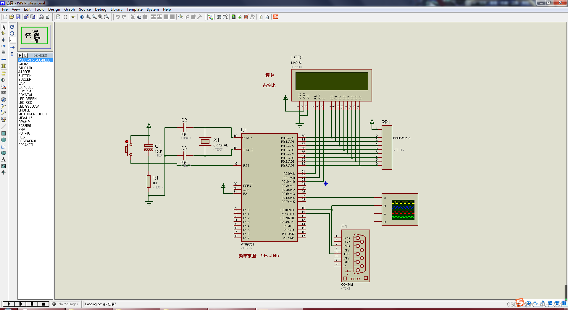 546、基于51单片机的PWM信号发生器仿真设计（上位机，LCD1602）_上位机控pwm波信号发生器课程设计-CSDN博客