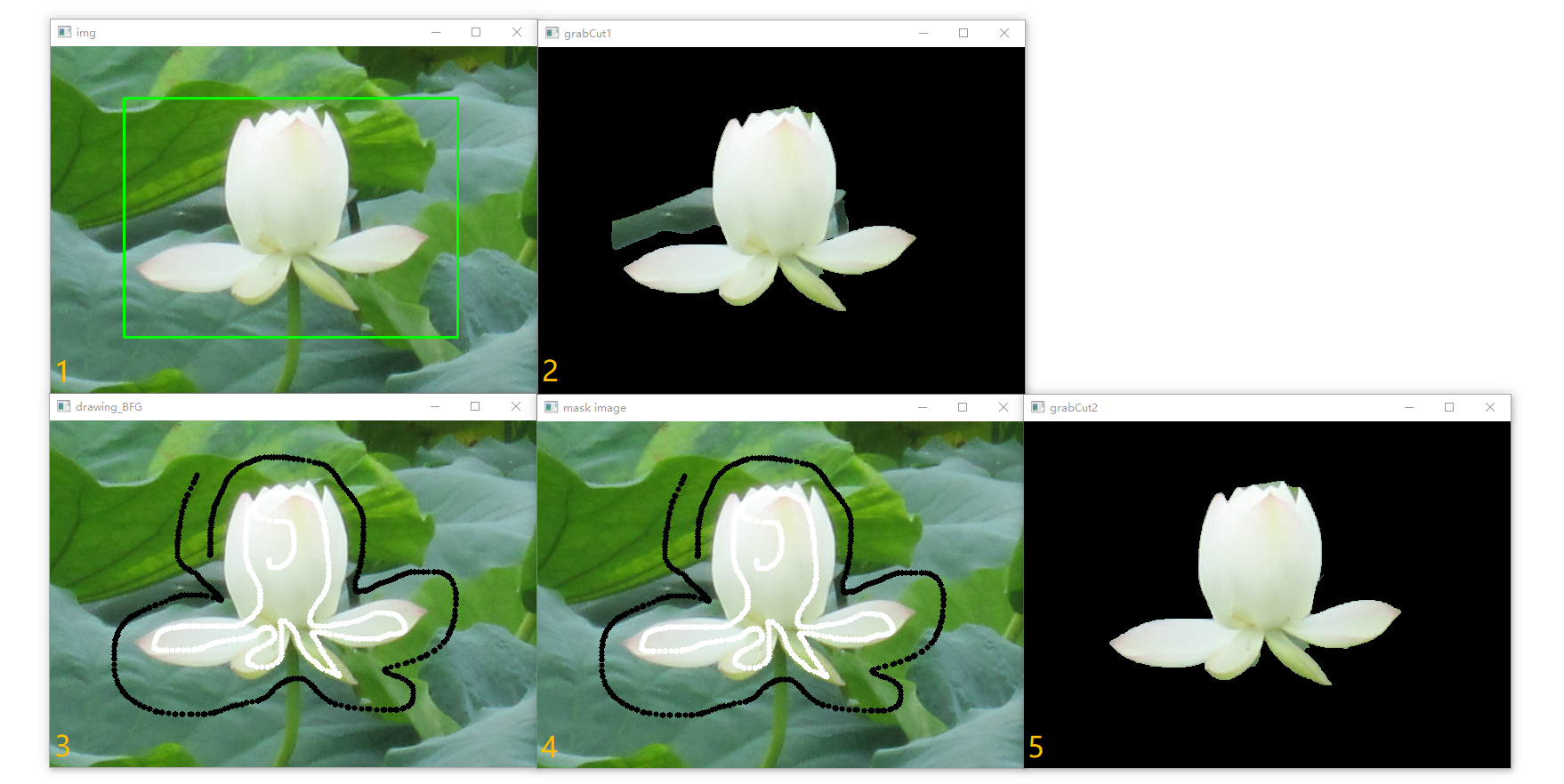 【OpenCV-Python】26.OpenCV的交互式前景提取——示例2(使用鼠标进行框选和标注)_opencv对图片背景和前景进行标记 ...