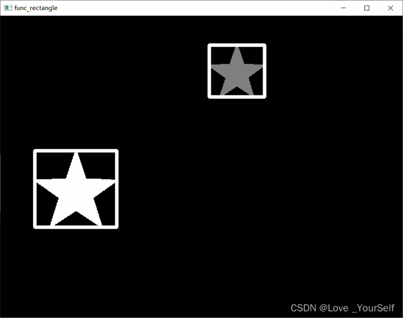 Python进行轮廓拟合以某一个与面积相关的值作为边长对五角星画一个正方形进行轮廓拟合 Csdn博客